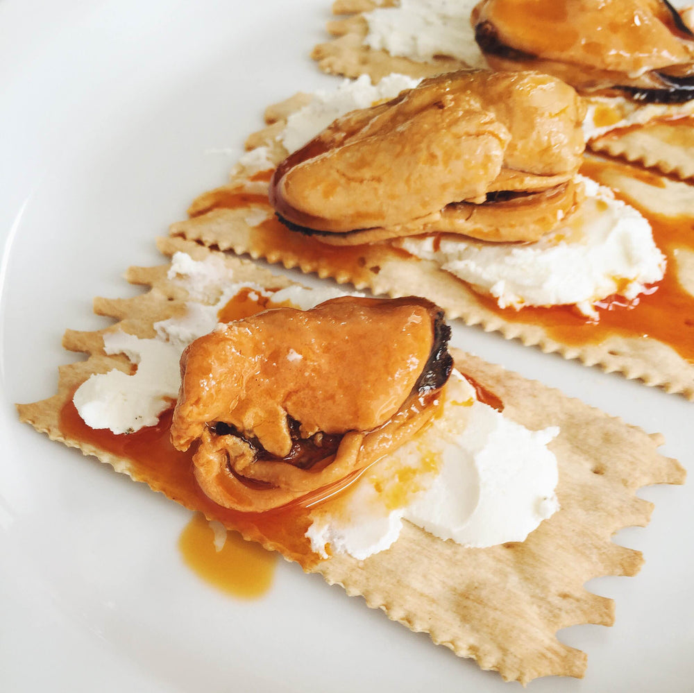Mussels in Escabeche with Goat Cheese - Donostia Foods